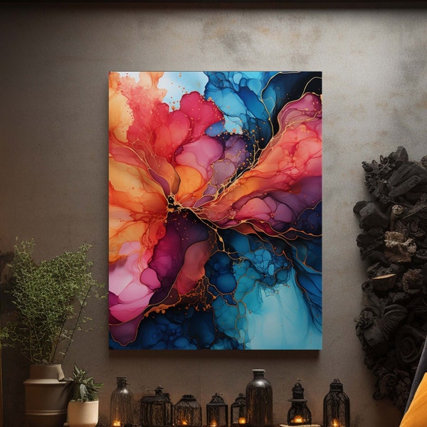 Large Alcohol Ink Art - Etsy