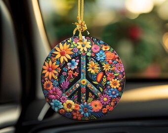 Ceramic Peace Sign Ornament - Etsy
