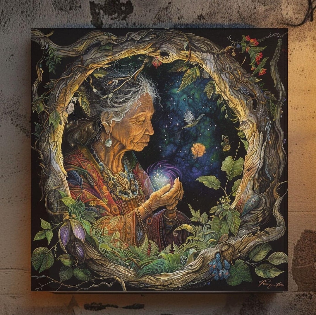 Spiritual Mother Earth Magical Fantasy Nature Art, Abstract Gaia ...