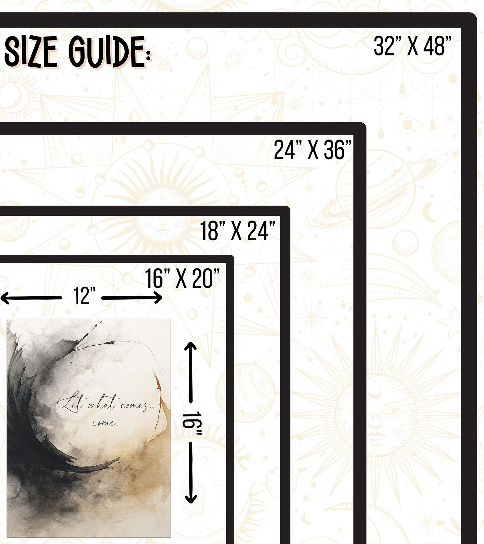 Zen Abstract Canvas Wall Art, Zen Wall Art, Yoga Quote Art, Spiritual ...