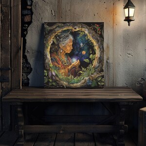 Spiritual Mother Earth Magical Fantasy Nature Art, Abstract Gaia ...