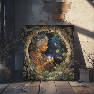 Spiritual Mother Earth Magical Fantasy Nature Art, Abstract Gaia ...