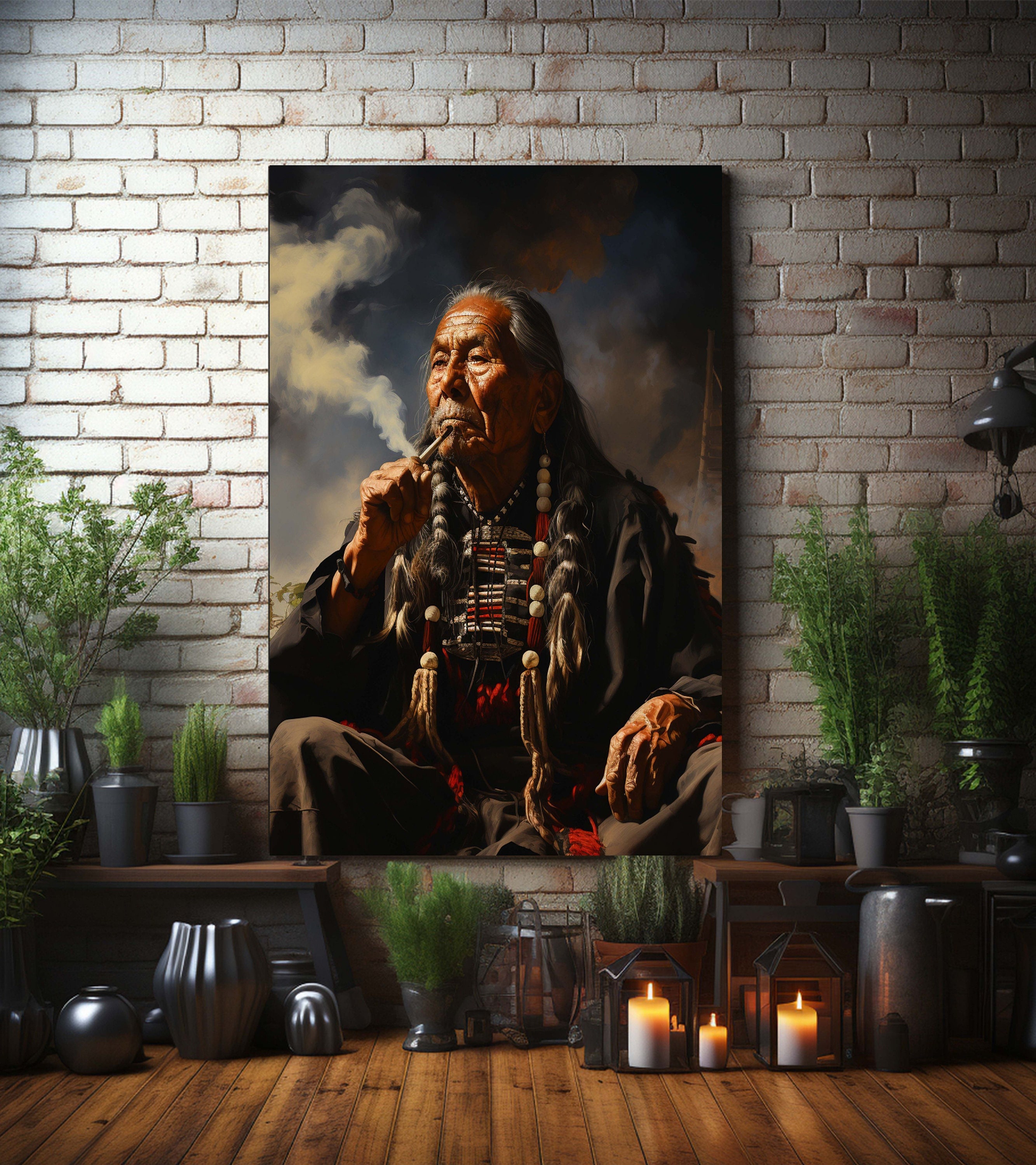 Native American Art Print Native American Wall Art Indian - Etsy