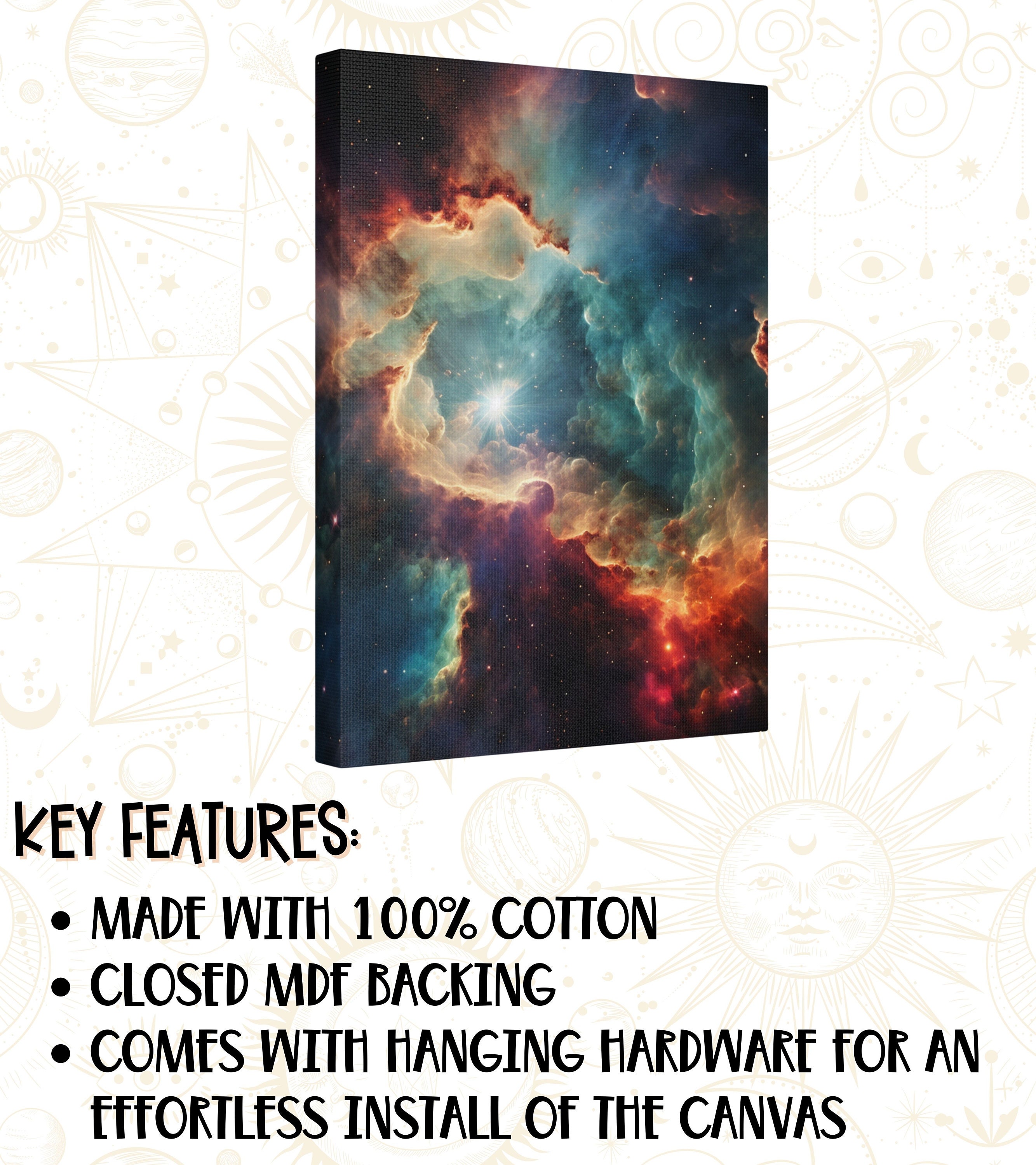 Orion Nebula Wall Art, Galaxy Wall Art, Astrophotography Canvas Print, Astronomy Gift, Space ...