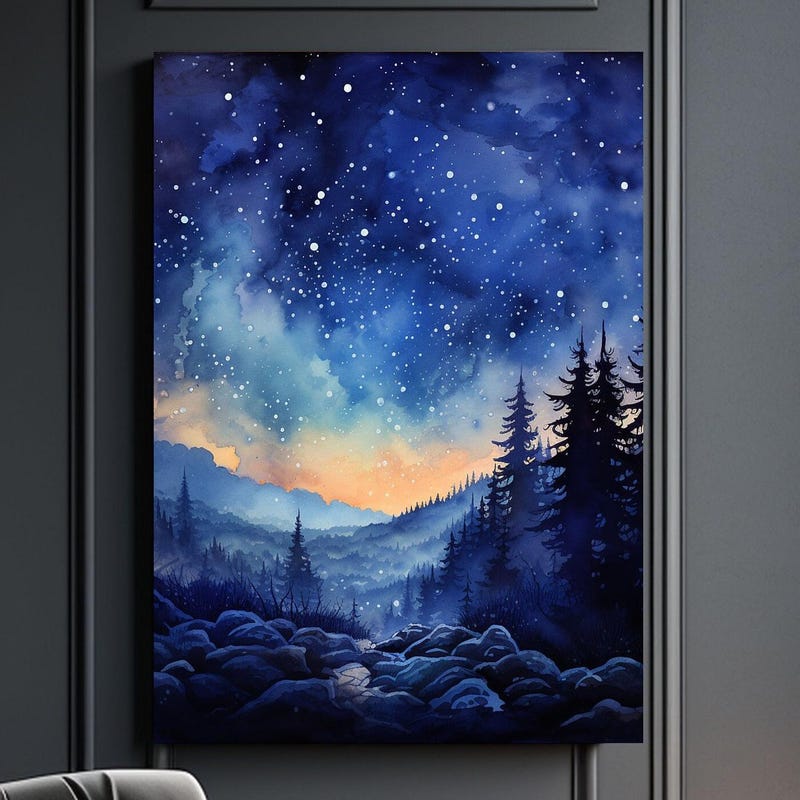 Night Sky Watercolor - Etsy