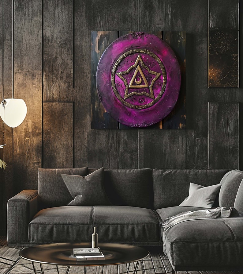 Sacred Geometry Canvas Art, Sacred Mystic Symbol Canvas Wall Art ...