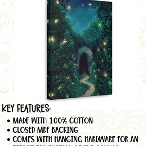 Enchanted Forest Canvas Wall Art, Illuminated Magical Wall Decor ...