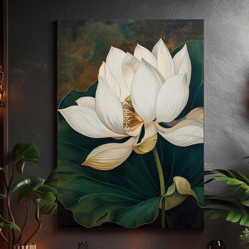 Lotus Flower Wall Art - Etsy