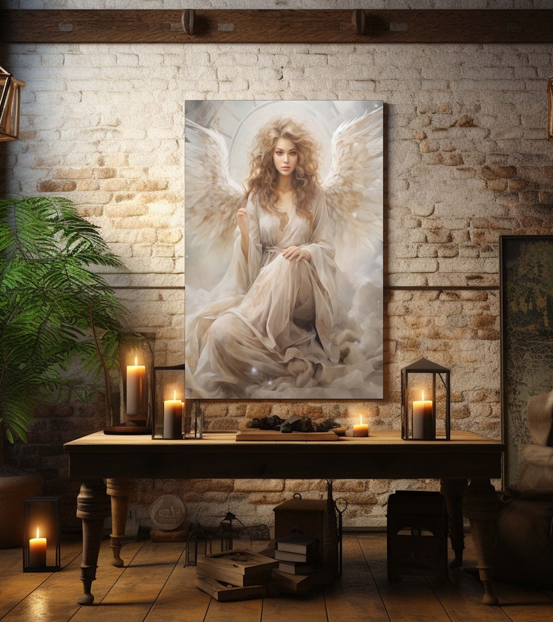 Ethereal Angel Canvas Art, Christmas Angel Ethereal Canvas Wall Art ...