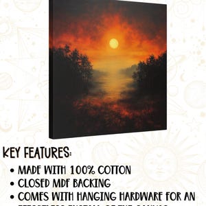 Magical Sunset Canvas Wall Art, Mystical Canvas Painting Home Decor ...