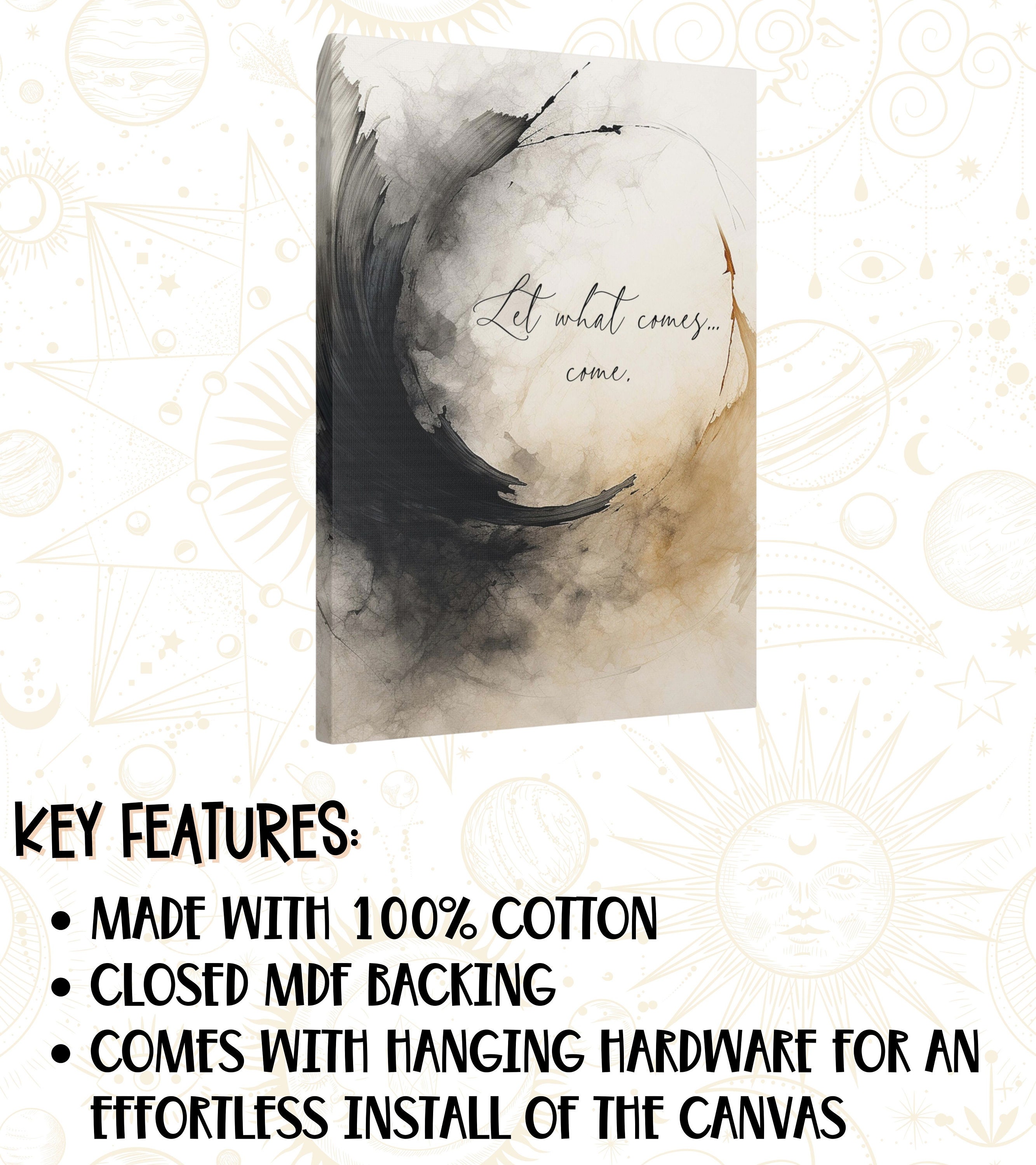 Zen Abstract Canvas Wall Art, Zen Wall Art, Yoga Quote Art, Spiritual ...