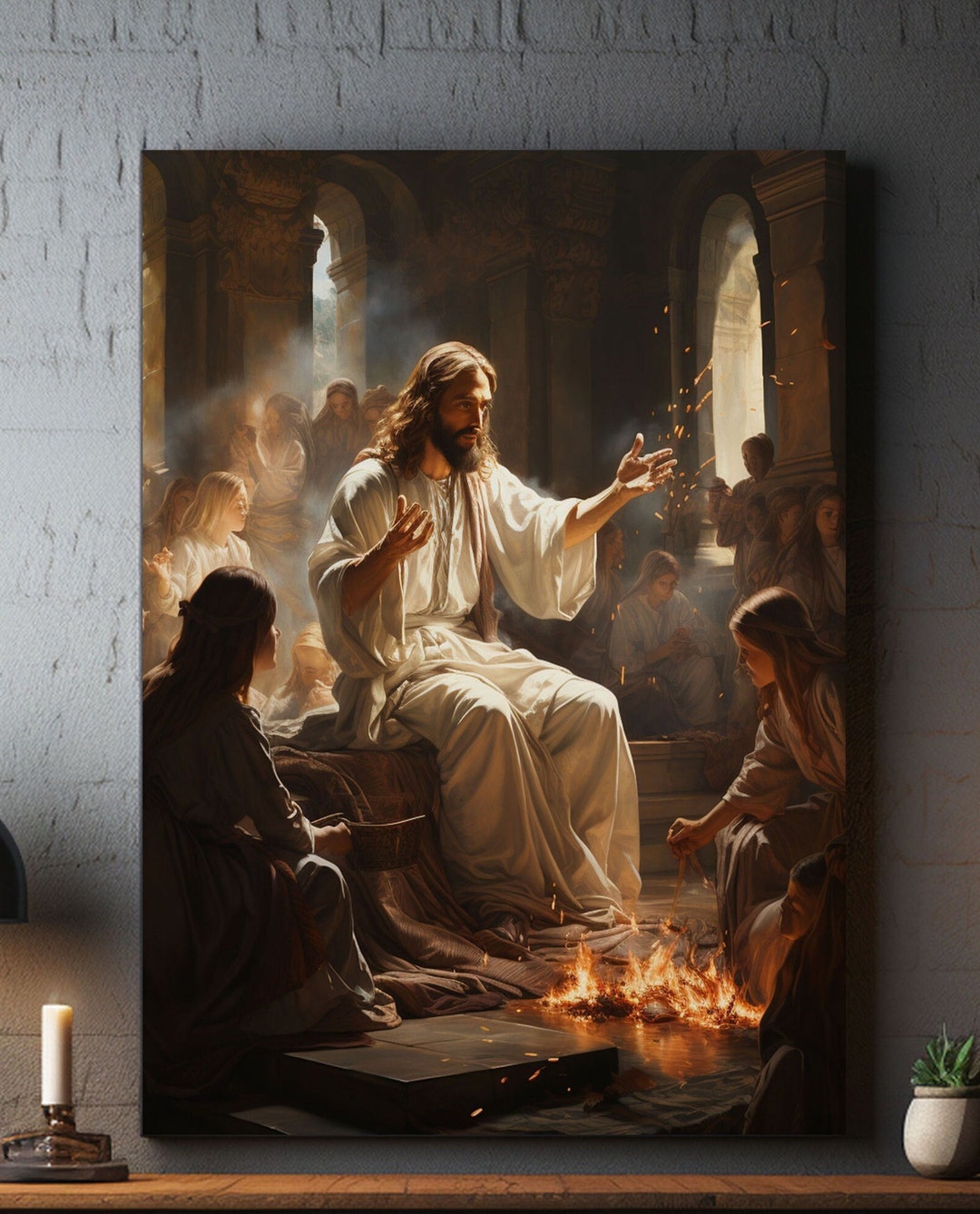 Jesus Christ Christianity Religious Spiritual Canvas Wall Art Print ...