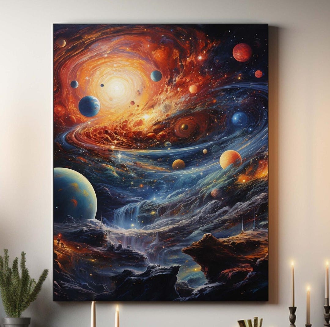 Galaxy Photography Canvas Art, Galaxy Canvas Art, Universe Art ...