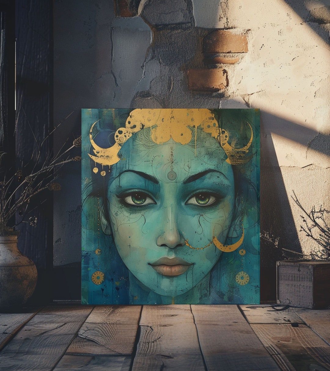 Goddess Canvas Art Illustration, Mystical Wall Art, Ethereal Goddess ...