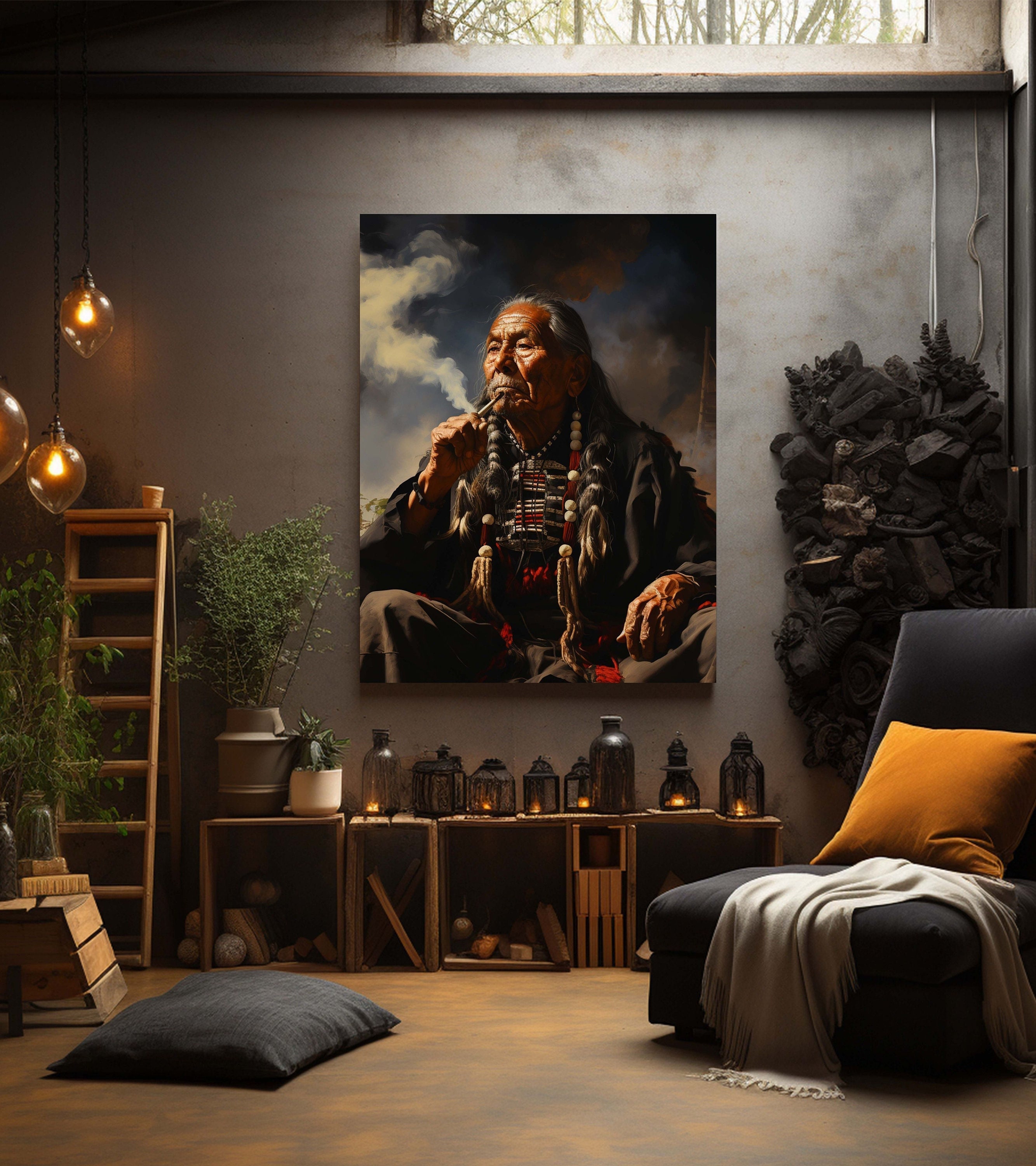 Native American Art Print Native American Wall Art Indian - Etsy