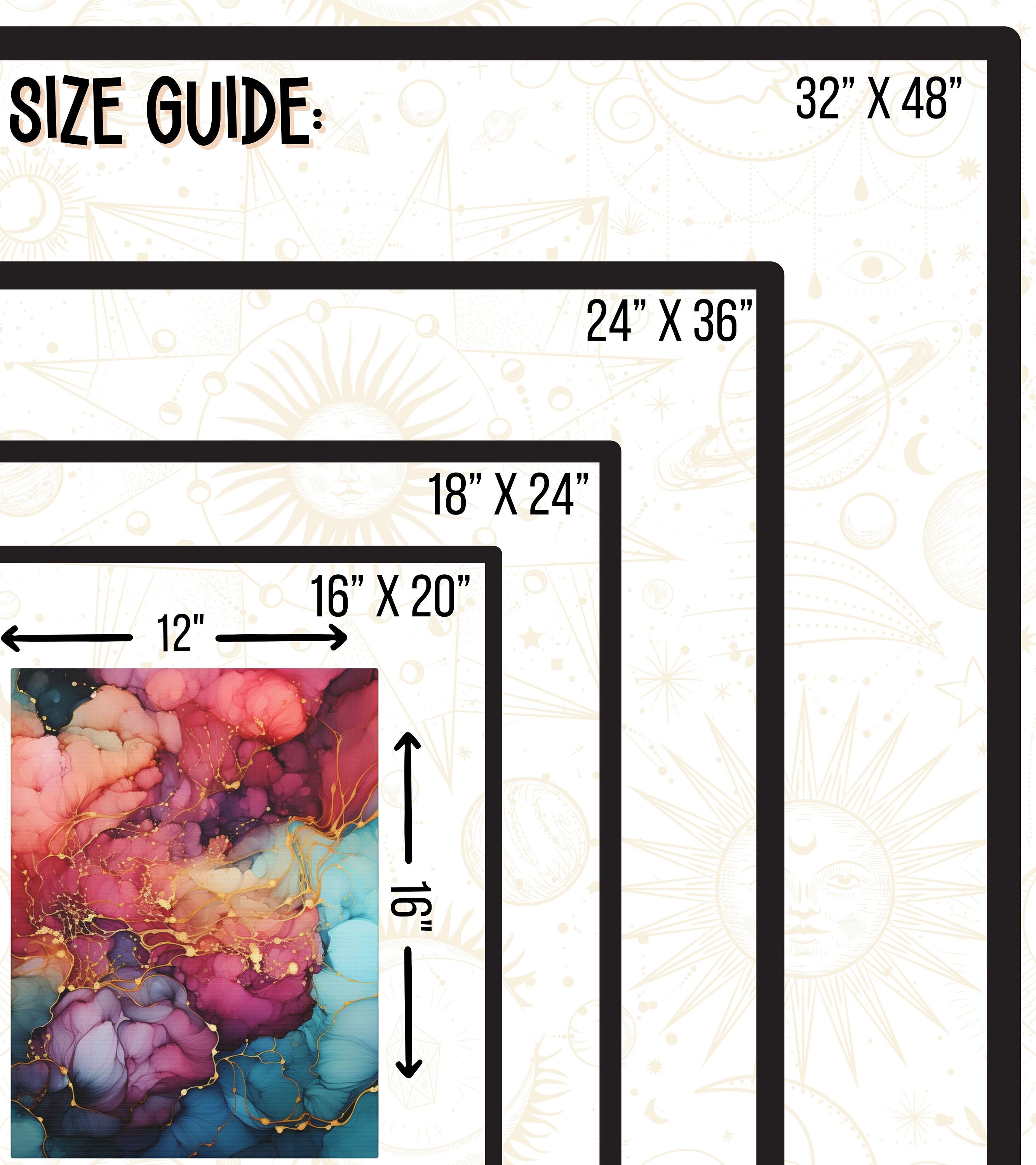 Alcohol Ink Canvas Wall Art, Alcohol Ink With Gold Accent Wall Art ...