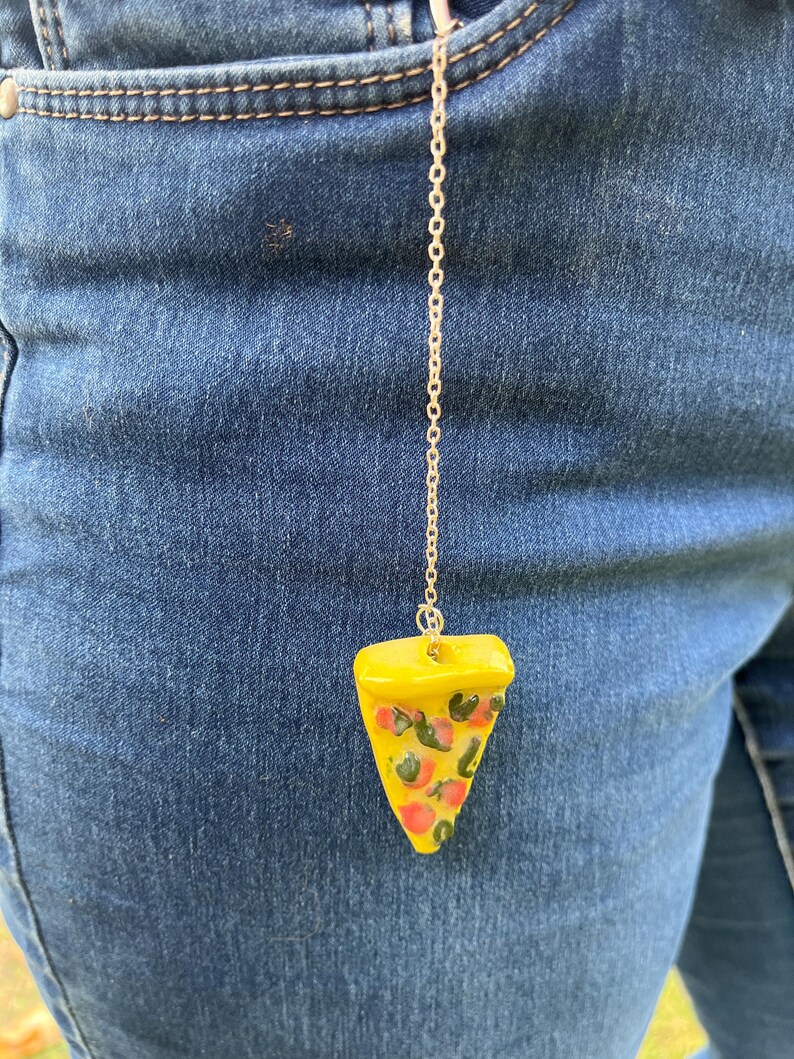 Clay Pizza Keychain - Etsy