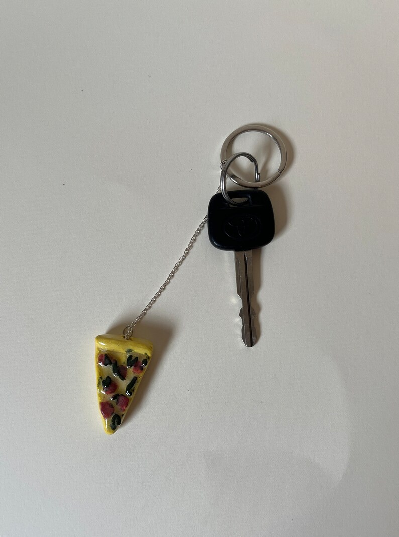 Clay Pizza Keychain - Etsy