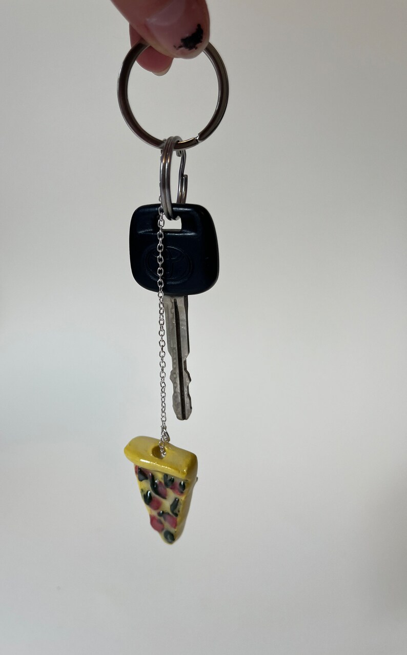 Clay Pizza Keychain - Etsy