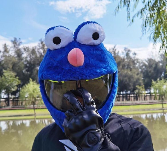 Elmo & Cookie Monster Helmet Covers for Motorcycles - Etsy