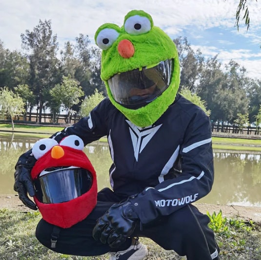 Elmo & Cookie Monster Helmet Covers for Motorcycles - Etsy