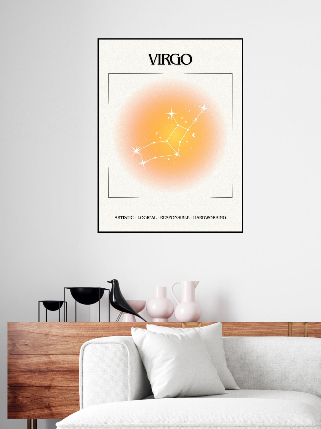 Virgo Poster, Zodiac Poster, Trendy Virgo Poster, Virgo Constellation Poster, Trendy Virgo - Etsy