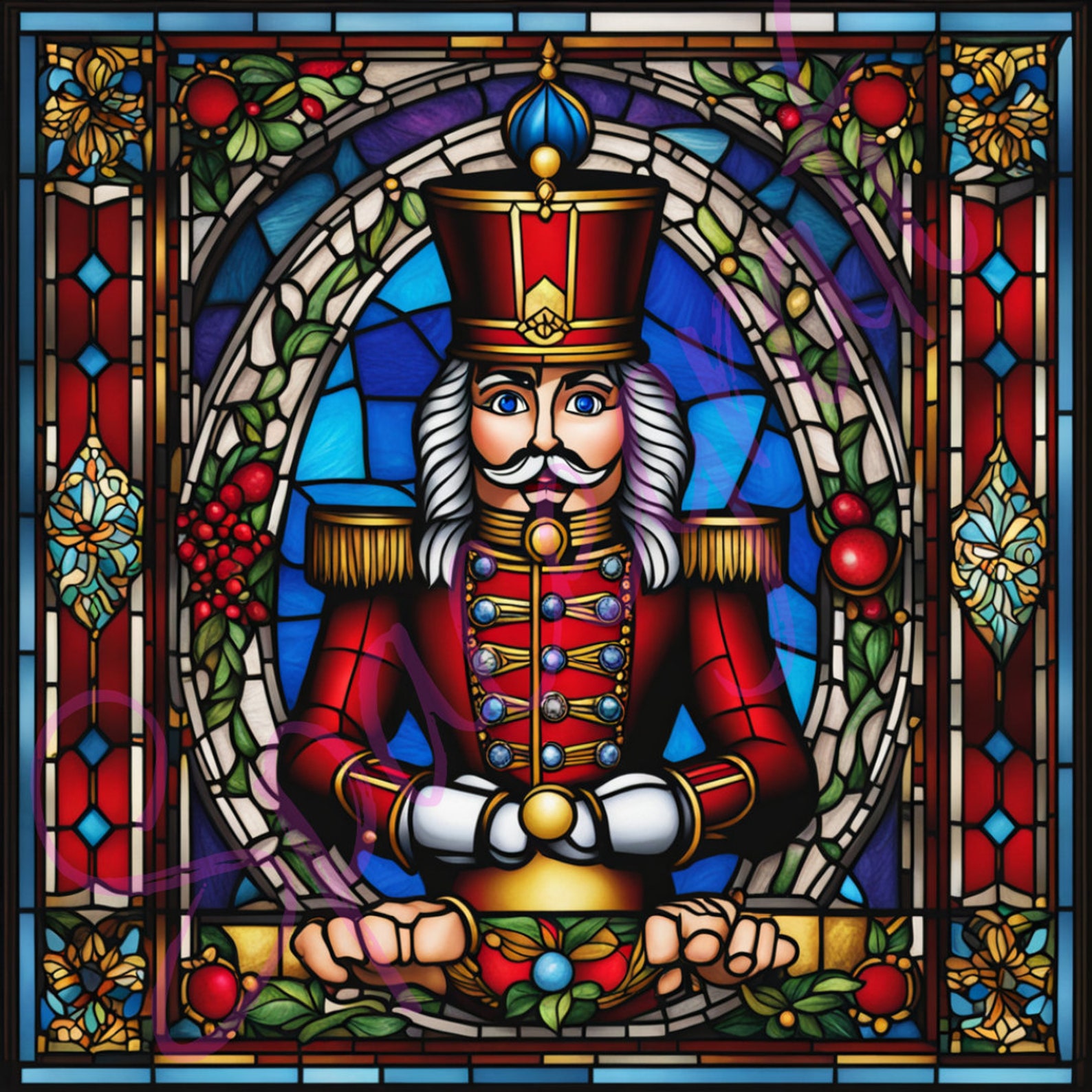 25 Stained Glass Nutcracker Bundle PNG - High Resolution Big Stained ...