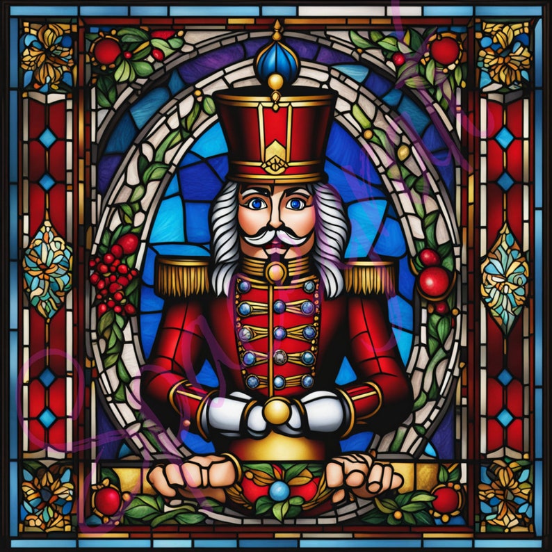 25 Stained Glass Nutcracker Bundle PNG - High Resolution Big Stained ...