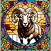 50 Stained Glass Rams Bundle PNG High Resolution Big Stained Wall Art ...