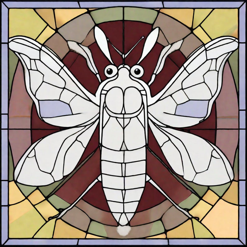 50 Stained Glass Moths Bundle PNG - High Resolution Big Stained Wall ...