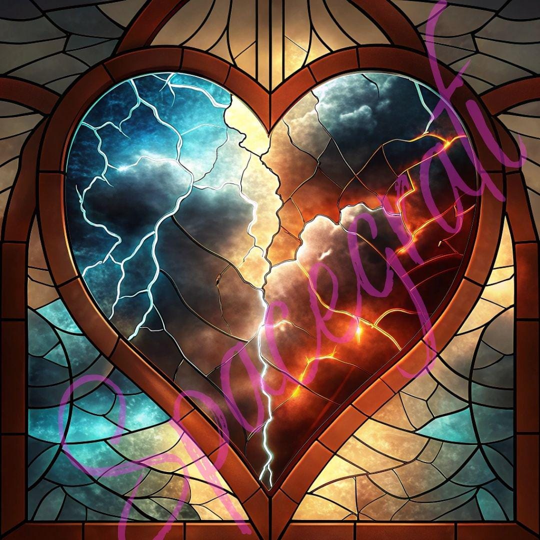 25 Stained Glass Valentine's Day Heart Bundle PNG High-resolution ...