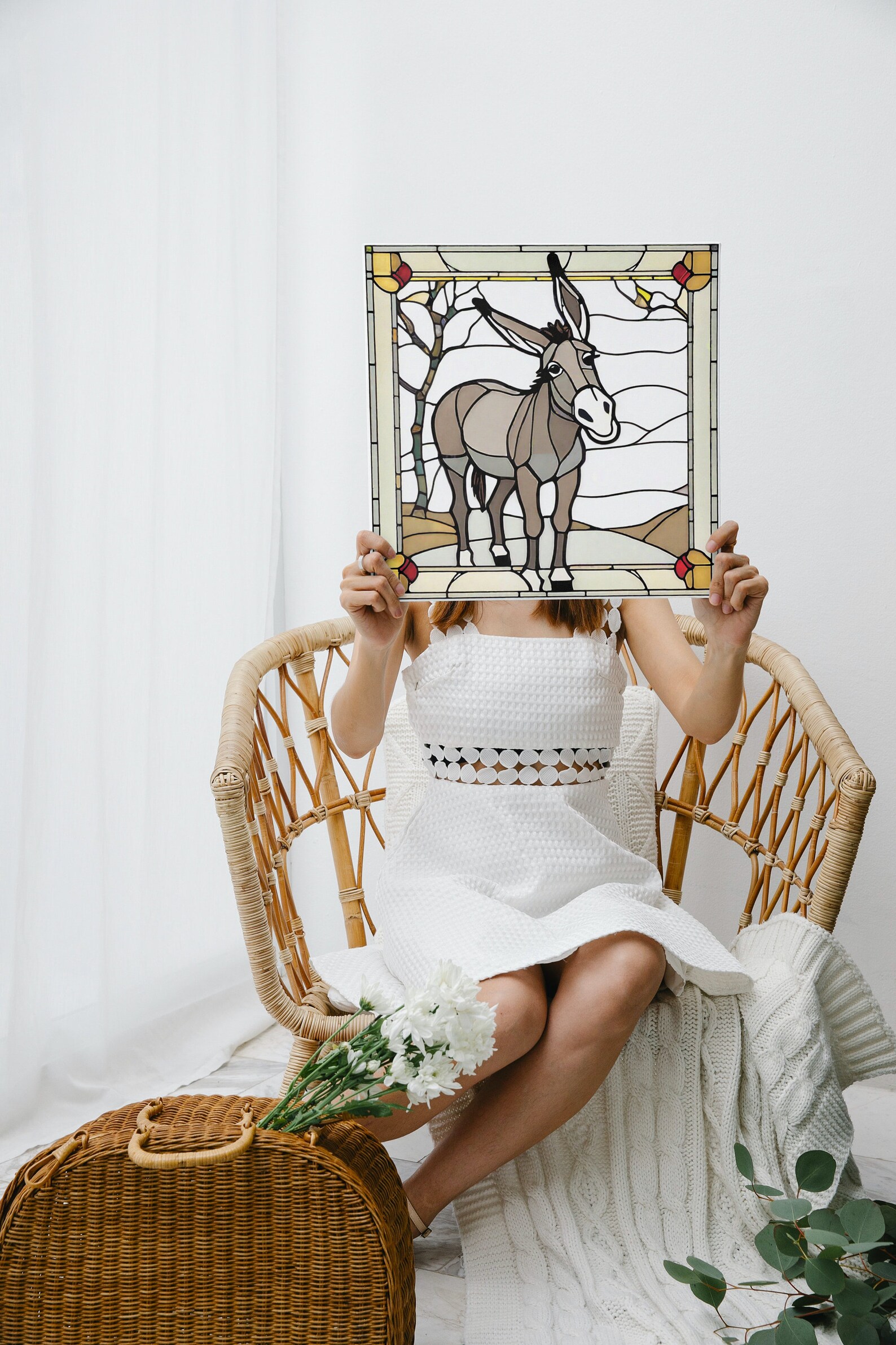 50 Stained Glass Donkeys Bundle PNG - High Resolution Big Stained Wall ...