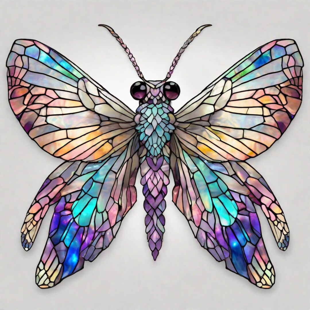 50 Stained Glass Moths Bundle PNG - High Resolution Big Stained Wall ...