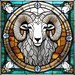 50 Stained Glass Rams Bundle PNG High Resolution Big Stained Wall Art ...