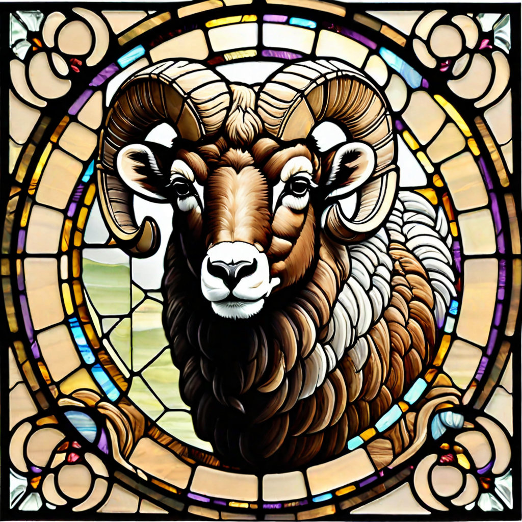 50 Stained Glass Rams Bundle PNG - High Resolution Big Stained Wall Art ...