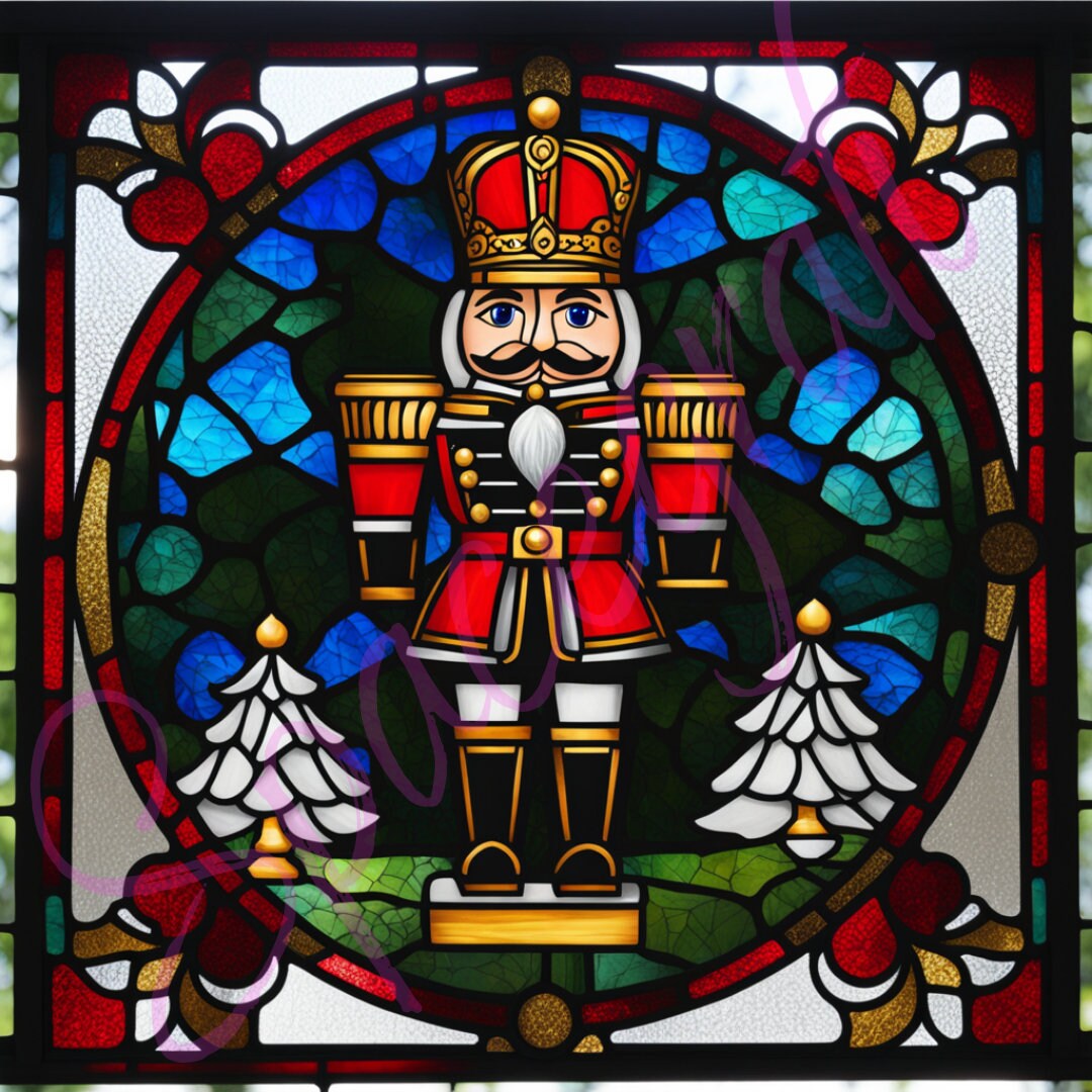 25 Stained Glass Nutcracker Bundle PNG - High Resolution Big Stained ...