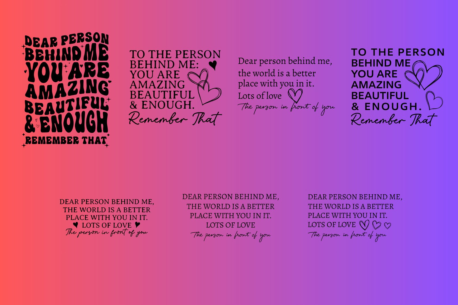 Dear Person Behind Me SVG Bundle, Person Behind Me Svg, Kindness Svg ...