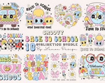Groovy School Clipart Retro Back to School Groovy Teacher Clipart ...