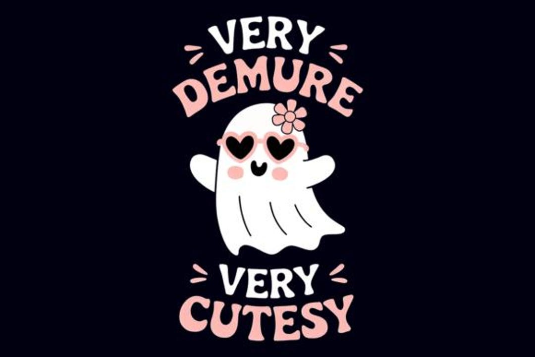 Demure Cutesy Spooky Ghost PNG, Halloween Graphic (digital Download) - Etsy