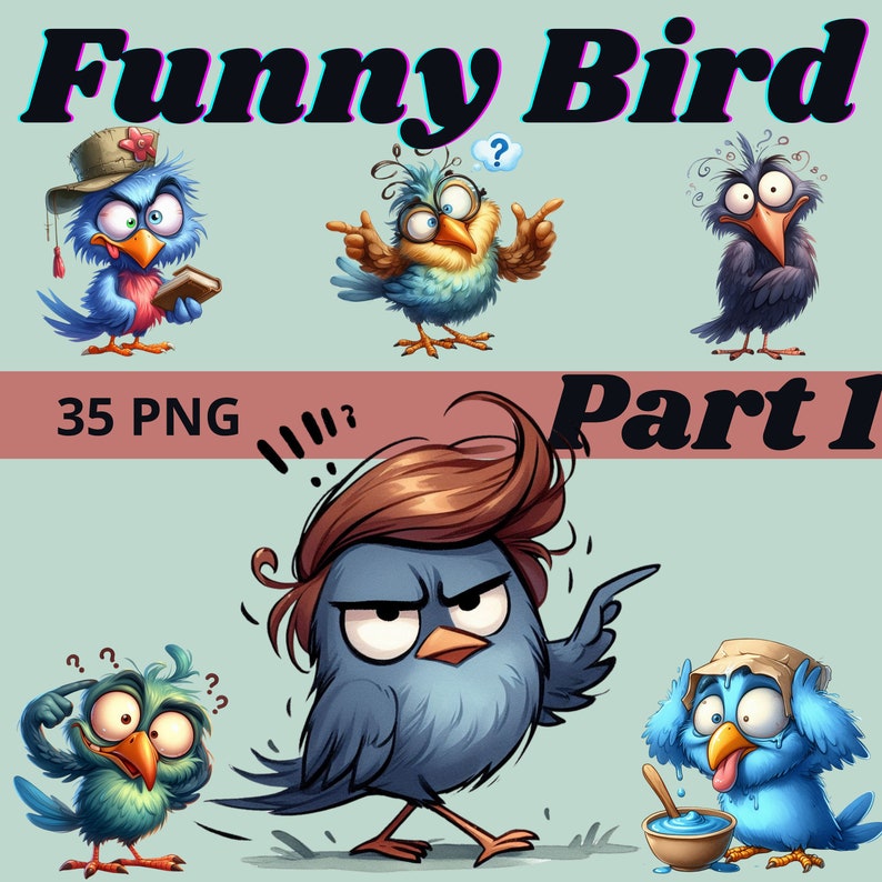 Bird Clipart 35 Collection of 35 Cute and Funny Bird Illustrations High ...