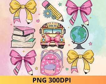 Coquette Teacher Png Bundle, Pencil Coquette Bow Png, Teacher Life ...