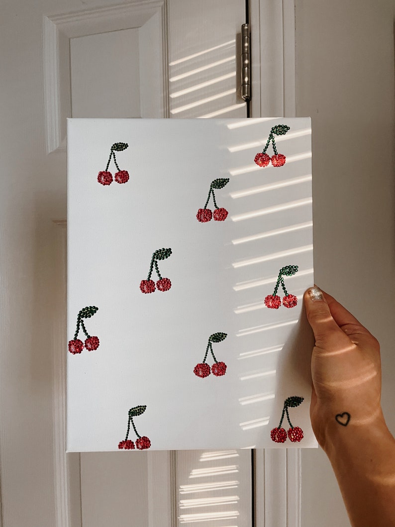 9x12 Rhinestone Cherry Print - Etsy