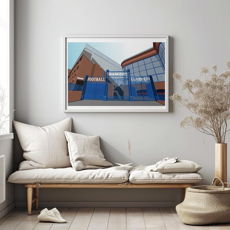 Unique Rangers Print of Ibrox Stadium - Gift for Football Fans - Etsy