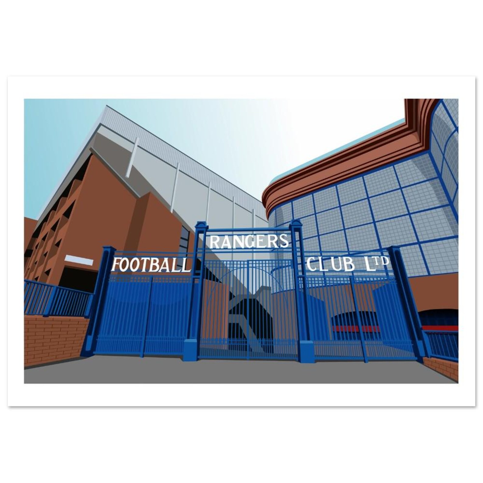 Unique Rangers Print of Ibrox Stadium - Gift for Football Fans - Etsy