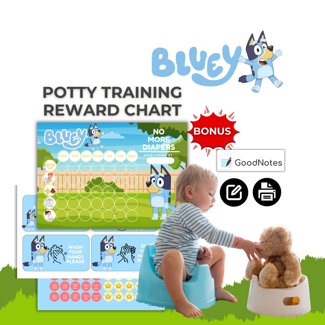 Bluey Potty Training Adventure Chart Printable & Customizable Reward ...