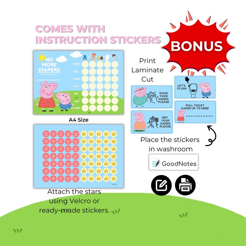 Peppa Pig Potty Training Adventure Chart Printable & Customizable ...