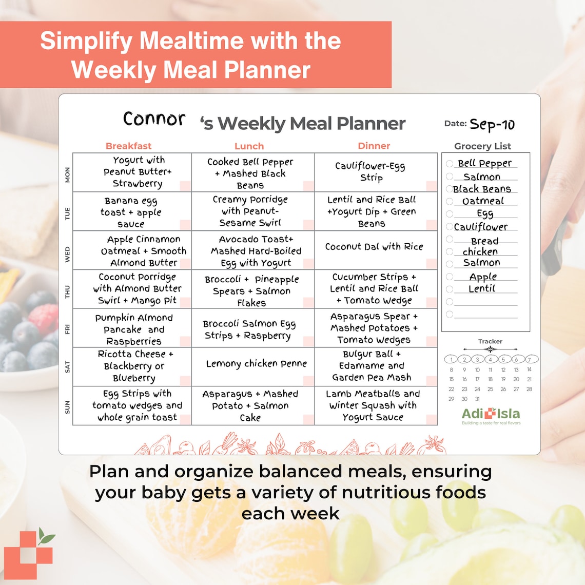 100 First Foods Before One Tracker and Weekly Meal Planner Bonus ...