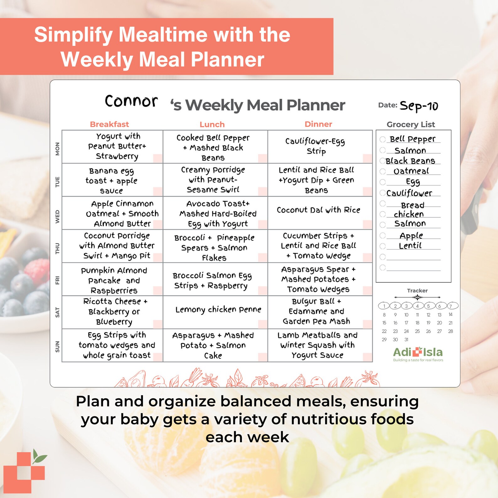 100 First Foods Before One Tracker and Weekly Meal Planner Bonus ...