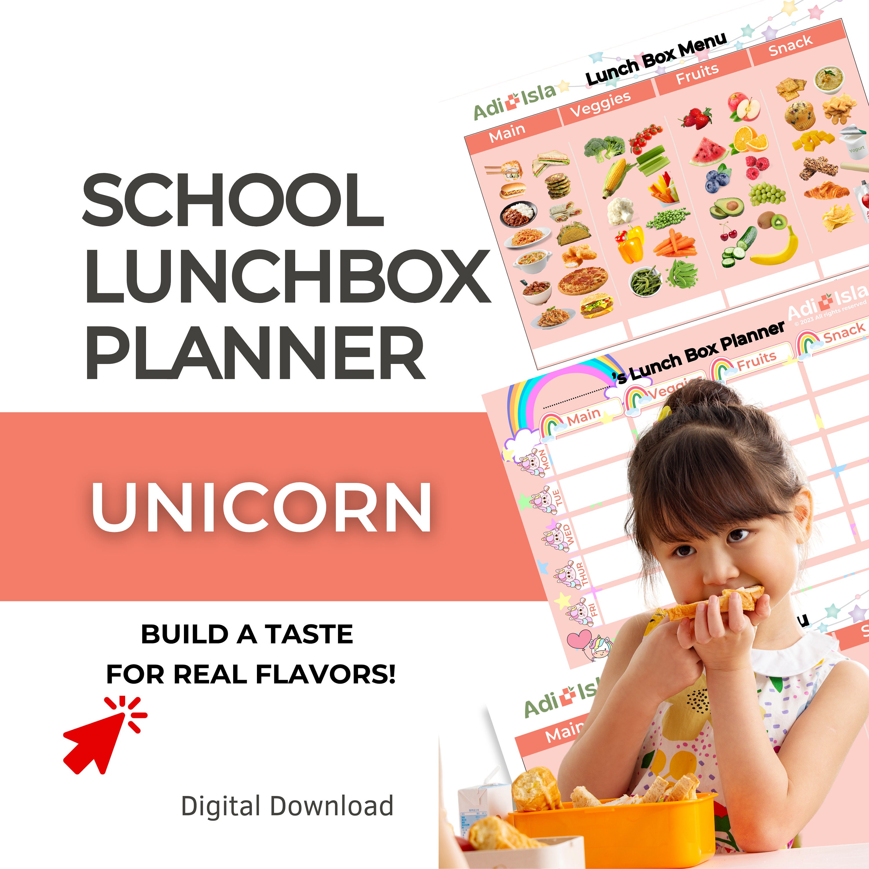 School Lunchbox Planner for Kids Healthy & Fun Meals - Meal Planning ...