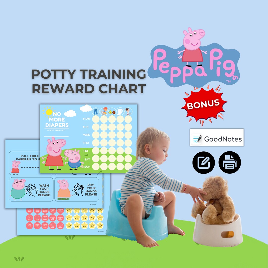 Peppa Pig Potty Training Adventure Chart Printable & Customizable ...